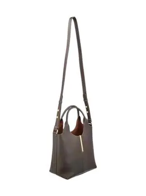 TOD'S Mini Leather Tote Bag - Brown