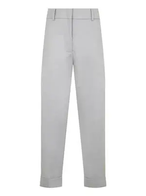 MOORER Sabrina Turn-up Trousers - Grey