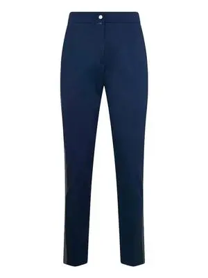 MOORER Side-stripe Tailored Trousers - Blue