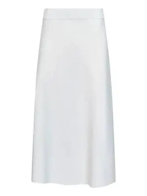 Max Mara Milano Knit Midi Flared Skirt - White