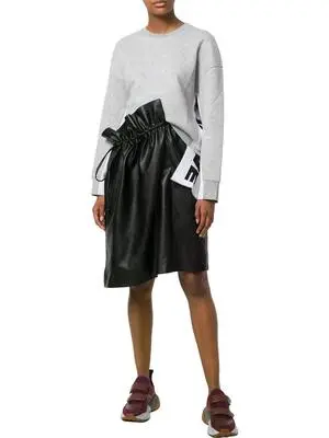 Stella McCartney Ruched Flared Skirt - Black