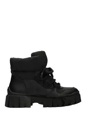 MEXX Quilted Lace-up Boots - Black