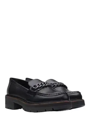 Clarks Orianna Edge Chain-link Loafers - Black