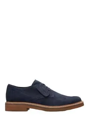 Clarks Suede Derby Shoes - Blue