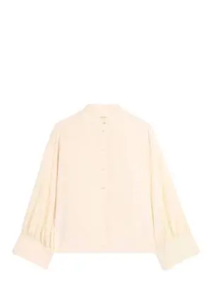 Momoni Gathered Sleeve Shirt - Neutrals