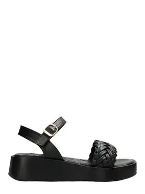 MEXX Braided Platform Sandals With Side Buckle - Black