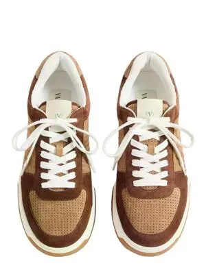 Valentino Garavani Split-leather Sparry Sneakers - Brown