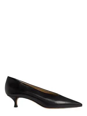 Le Monde Beryl Babouche Kitten Heel Pumps - Black