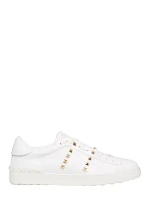 Valentino Garavani Rockstud Untitled Leather Sneakers - White