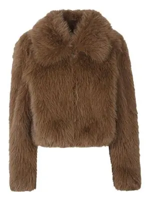 THE FRANKIE SHOP Hope Faux Fur Jacket - Beige