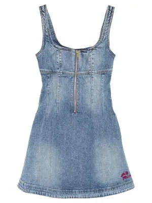 SELF-PORTRAIT SELF-PORTRAIT Denim Corset Mini Dress