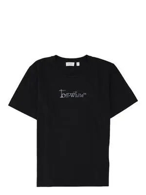 Off-White 100% Cotton Graphic T-shirt - Black