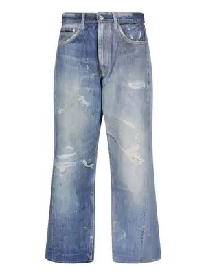 Our Legacy Digital Print Cotton Denim Jeans - Blue