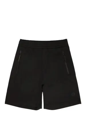 Moncler Cotton-blend Logo Appliqué Shorts - Black