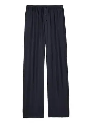RÓHE Relaxed Straight-leg Silk Trousers - Black