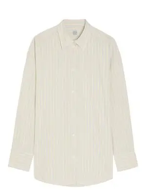 TOTEME Striped Woven Shirt - Yellow