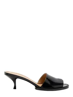 MAISON MARGIELA Maison Margiela Tabi City 55 Glossed Leather Mules