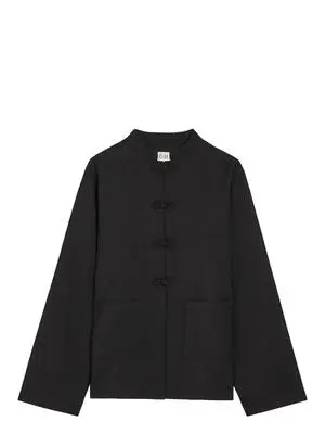 RÓHE Pankou-closure Wool Jacket - Black