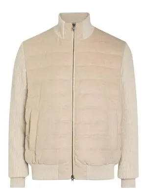 Herno Padded Ribbed-knit Jacket - Ecru