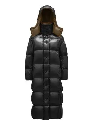 Moncler Parnaiba Hooded Long Down Jacket - Black