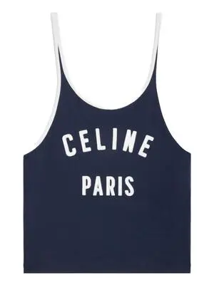 CELINE Celine Paris Cotton Jersey Tank Top