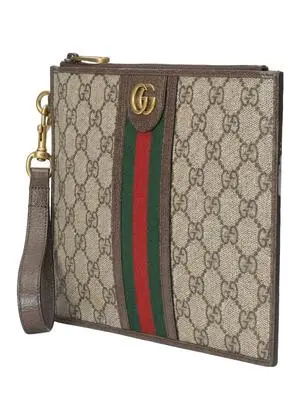 Gucci Ophidia Woven Pouch Bag - Beige/ebony