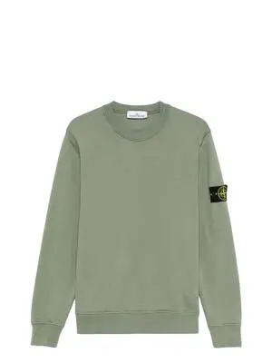 Stone Island Compass Patch Crewneck Sweatshirt - Moss Green