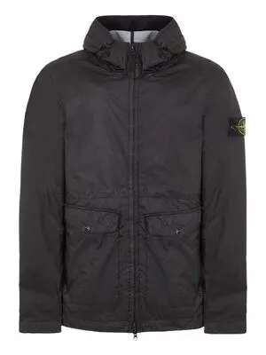 Stone Island Membrana 3l Tc Hooded Jacket - Black