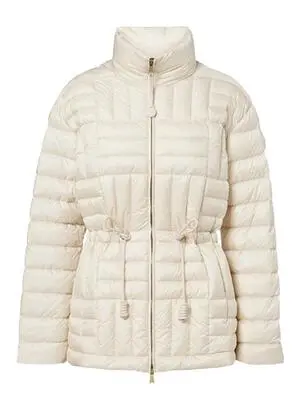 Moncler High-necked Long-sleeved Cotton Coat - Light Beige