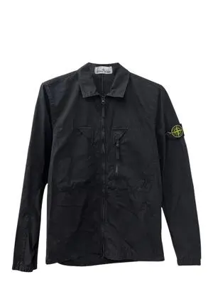 Stone Island Logo-patch Shirt Jacket - Black
