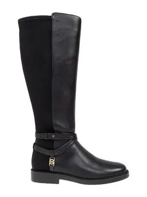 Michael Kors Abigail Logo Plaque Boots - Black