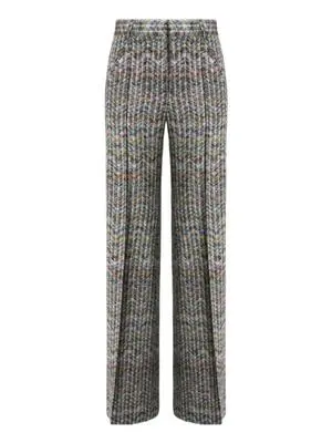 Missoni Zigzag-knit Sequin-embellished Trousers - Multi-color