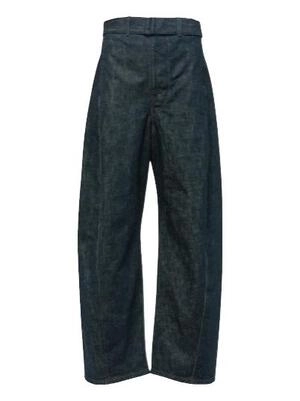 LEMAIRE High-rise Barrel-leg Jeans - Blue