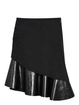 IRO PARIS Leather Ruffle Skirt - Black