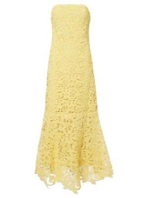 Simkhai Sera Lace Bustier Maxi Dress - Yellow