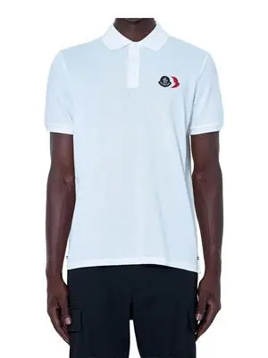 Moncler Logo Patch Piquet Polo Shirt - No