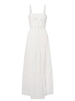 Ulla Johnson Constance Broderie Anglaise Midi Dress - White