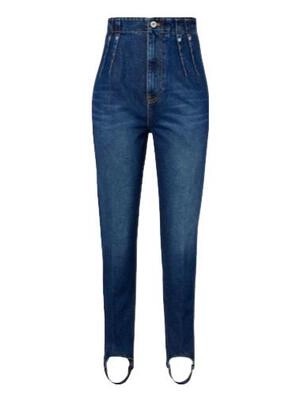MUGLER High-rise Stirrup Jeans - Blue