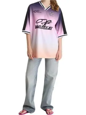 Off-White Degradé Soccer T-shirt - Black/multicolor
