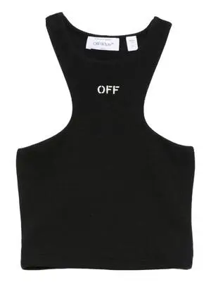 Off-White Off" Logo Crewneck Tank Top - Black