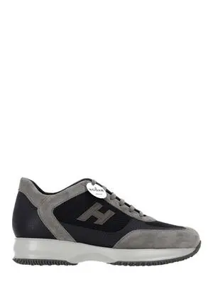 Hogan Hogan Round-Toe Lace-Up Sneakers With Patchwork Design And H Logo No