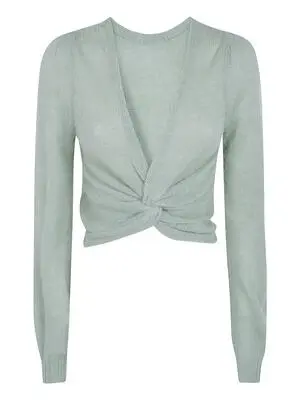 TWINSET Double-knit Long Sleeve Top - Gray