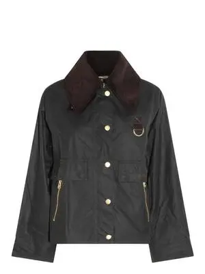 Barbour Logo Embroidered Oversized Jacket - Black