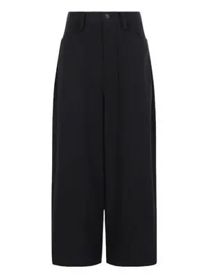 Yohji Yamamoto Straight Leg Trousers - Black