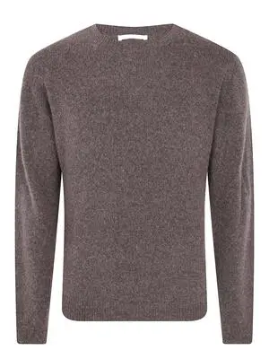 ROBERTO COLLINA Crewneck Knitted Sweater - Brown
