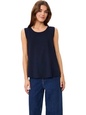 MASAI COPENHAGEN Sleeveless Scoop Neck Top - Navy