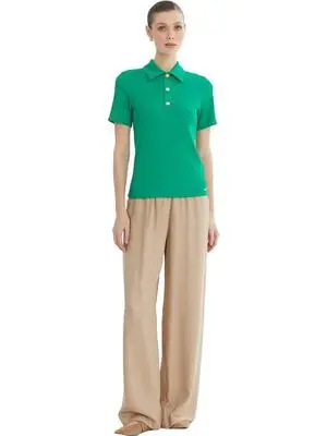 GIZIA Snap-closure Blouse - Green