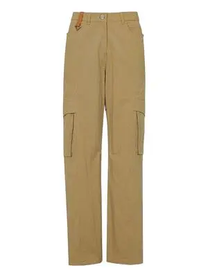 Mcm Cargo Pants With Logo Hardware - Beige