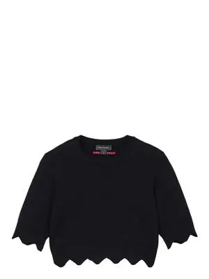 Marc Jacobs Fan-shaped Hem Top - Black