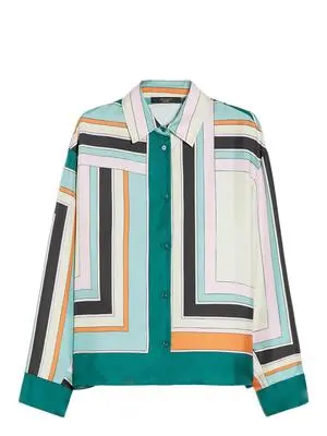 Max Mara Graphic Printed Button-up Shirt - Multicolor